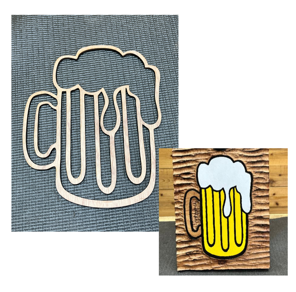 9 Inch Beer Mug Stencil – Make a Wood Sign