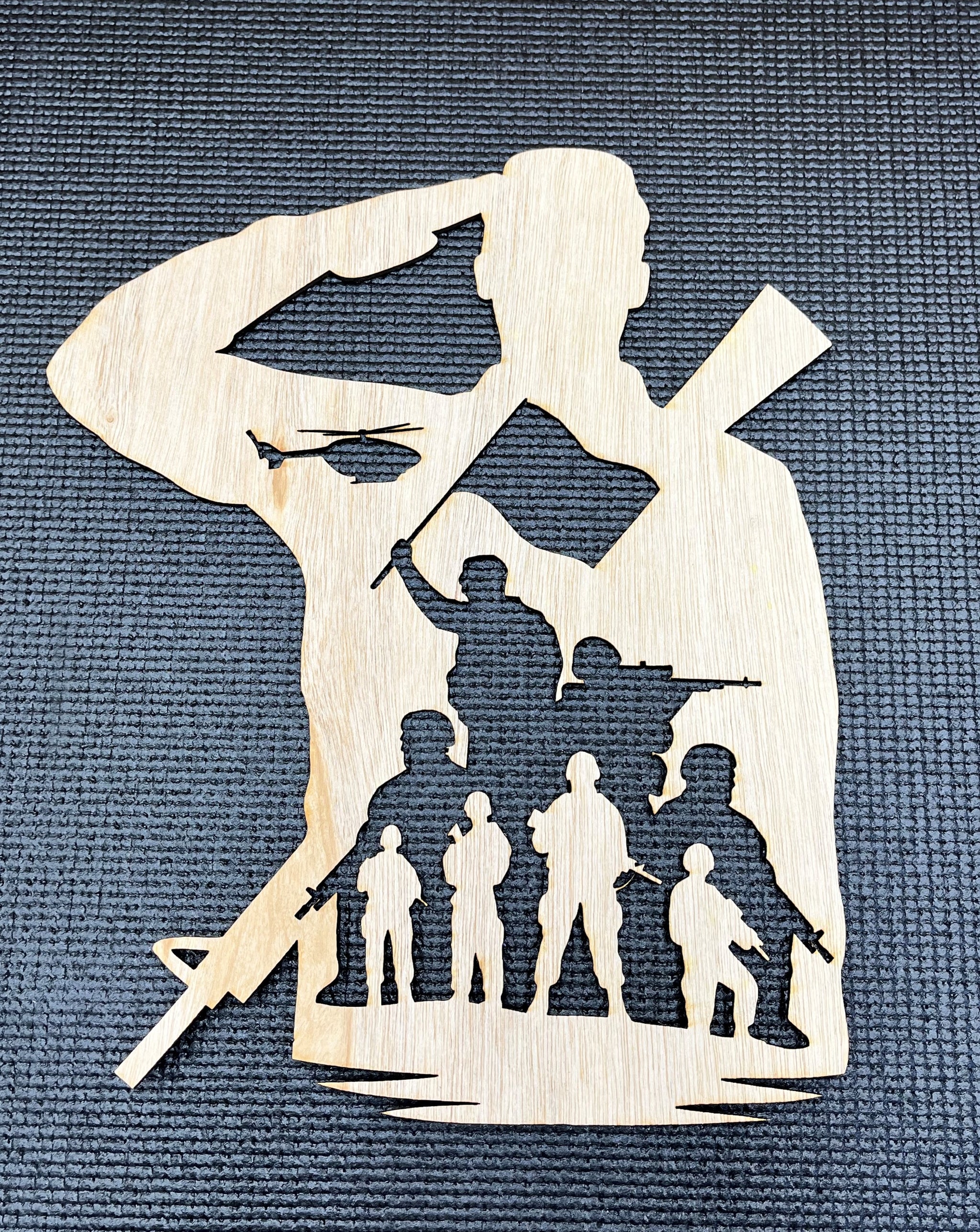 Salute Layout Stencil – Make a Wood Sign